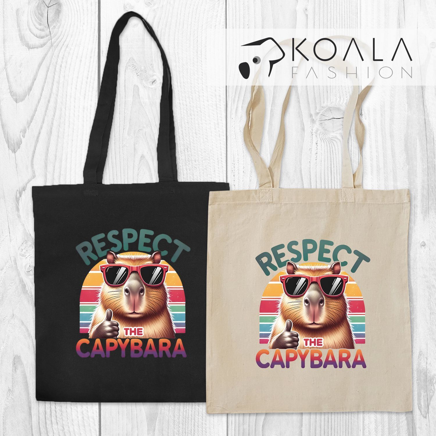 Купити Шопер "Respect the capybara", пісочний 2868 в інтернет магазині ...